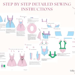 Corset Dress Sewing Pattern| Open Back Dress Pattern| V Waist Dress ...