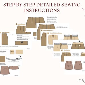 Mini Skirt Sewing Pattern| High Waist Mini Skirt Pattern| A Line Mini ...