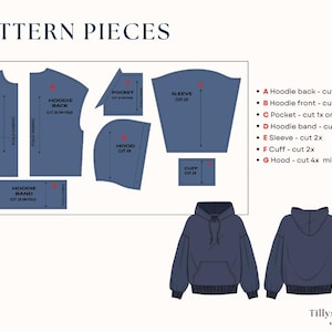 Oversized Hoodie Sewing Pattern| Women Hoodie Pattern| Sweatshirt ...