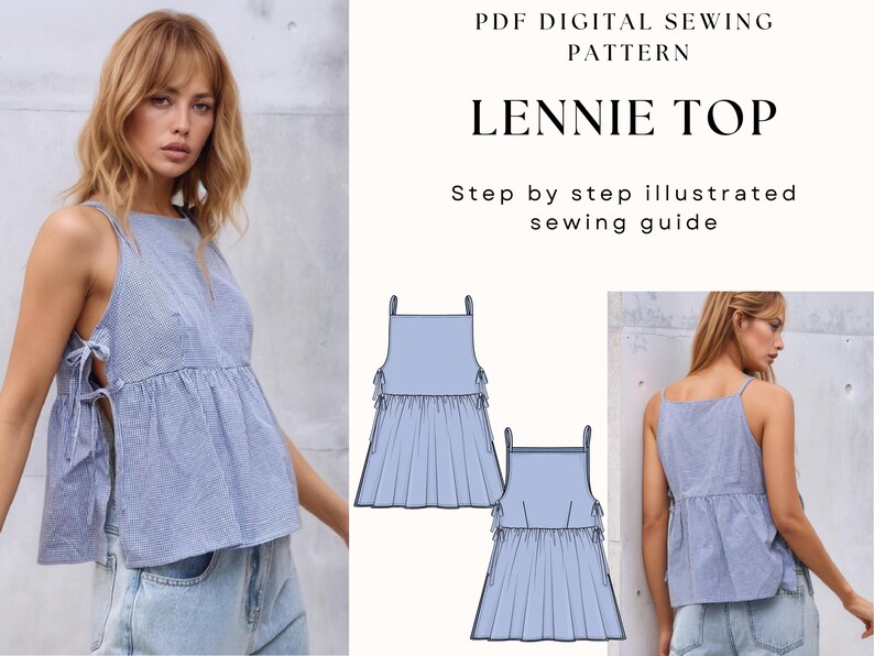 Tops Sewing Pattern Bundle: Beginner DIY Women's Top (PDF Pattern US 00 ...
