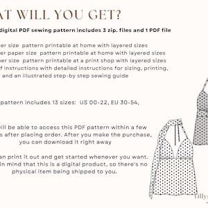 Open Back Top Sewing Pattern| Cami Top Pattern| Beginner Pattern| Top ...