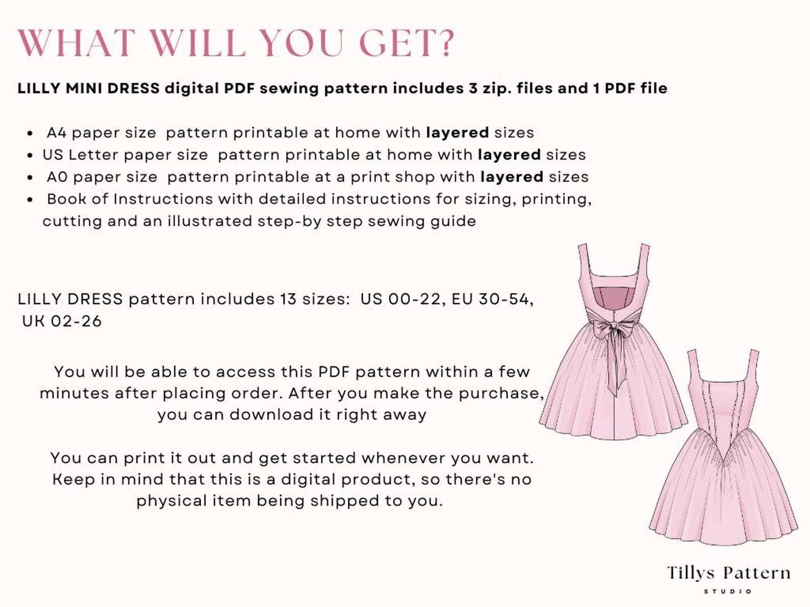Corset Dress Sewing Pattern| Open Back Dress Pattern| V Waist Dress ...