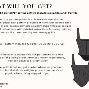 Corset Top Sewing Pattern| Easy Corset Pattern |cottage Core Corset| US ...