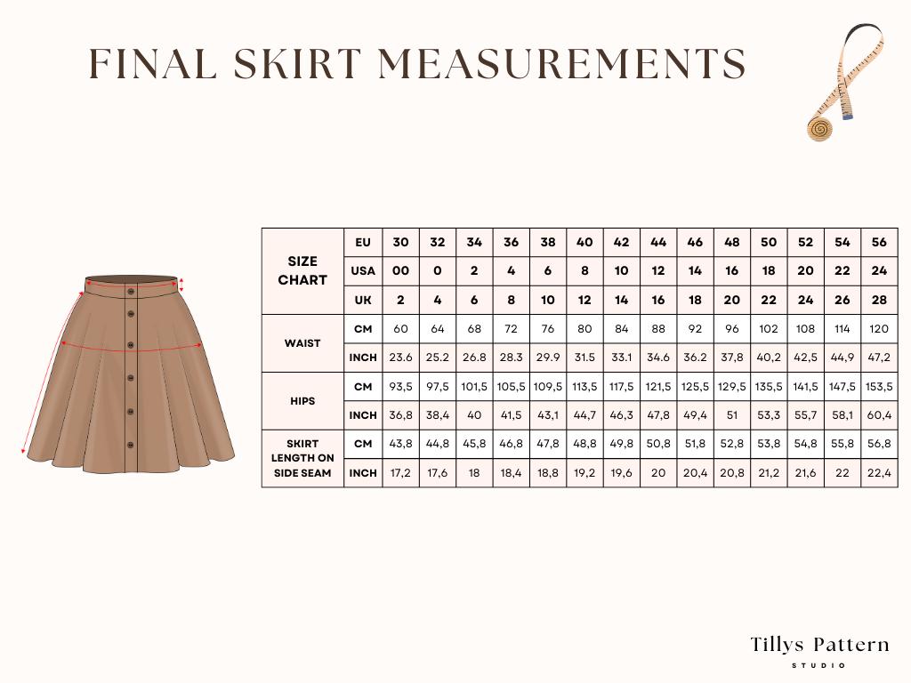 Mini Skirt Sewing Pattern Button Skirt Pattern A Line Mini Skirt Plus ...