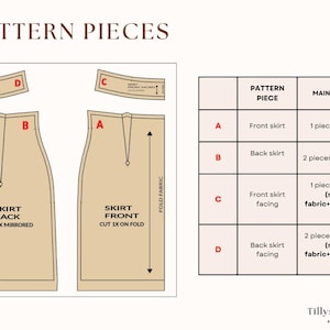 Mini Skirt Sewing Pattern| High Waist Mini Skirt Pattern| A Line Mini ...