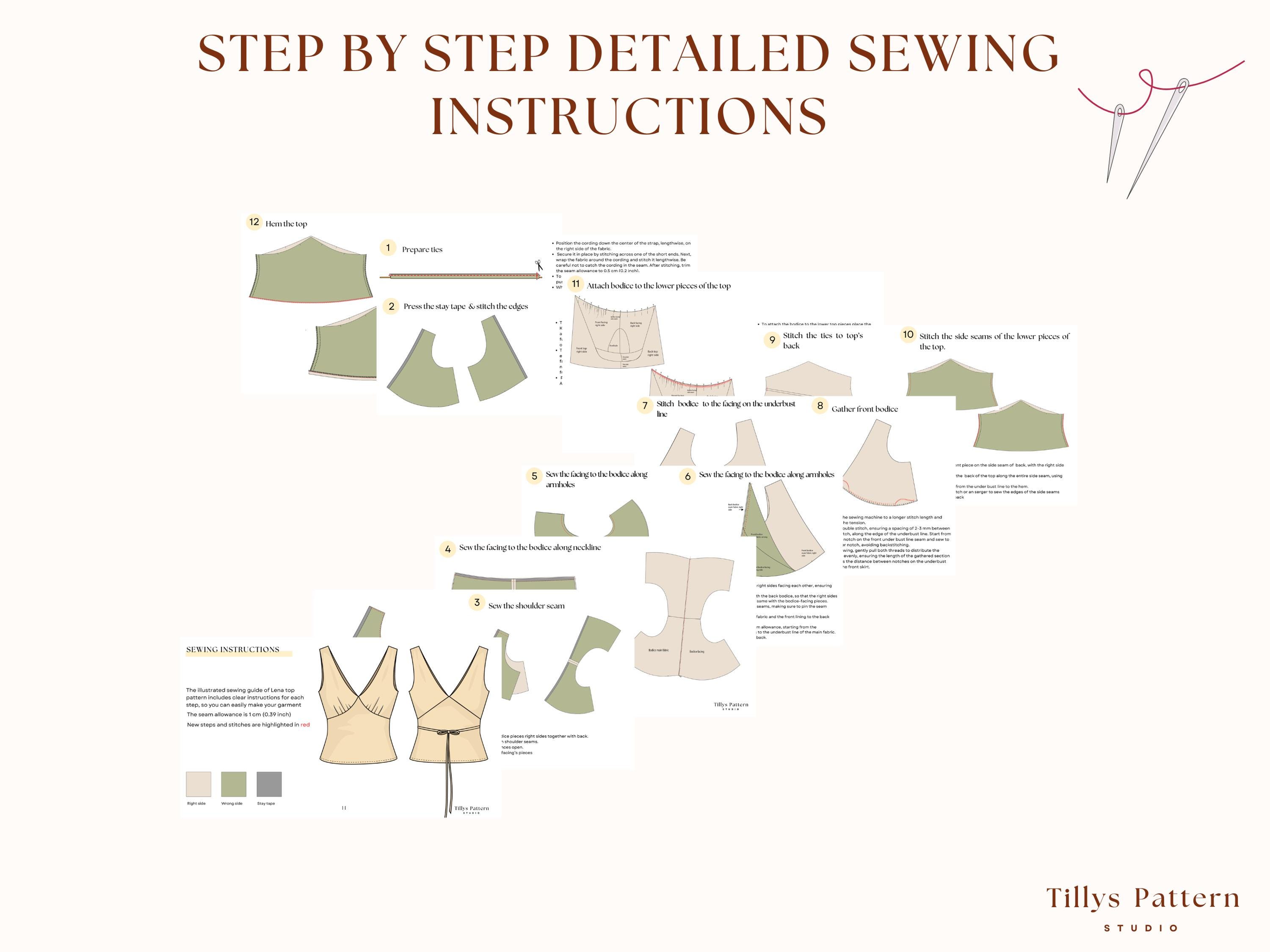 Top Sewing Pattern| Easy Top Sewing Pattern| V Neck Bias Cut Top| Cami ...