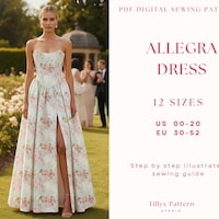 Strap Ball Gown Pattern Pdf Easy Formal Dress Sewing Pattern Bridal ...