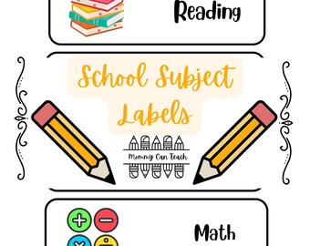Customisable School Notebook Subject Labels | Back to School ...