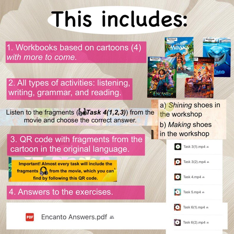 Learn English With Cartoons: A Fun Workbook - Etsy