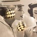 1960s Vibe Checkerboard Enamel Stud Earrings - Etsy