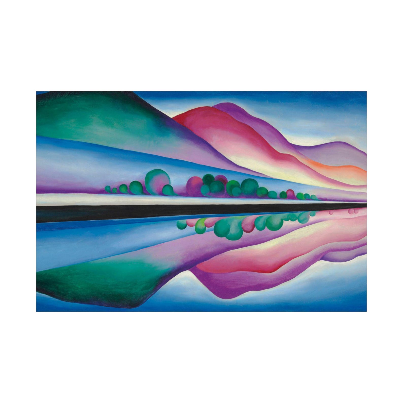 Georgia O'keeffe Lake George Reflection | Giclée Art Print | Feminist ...