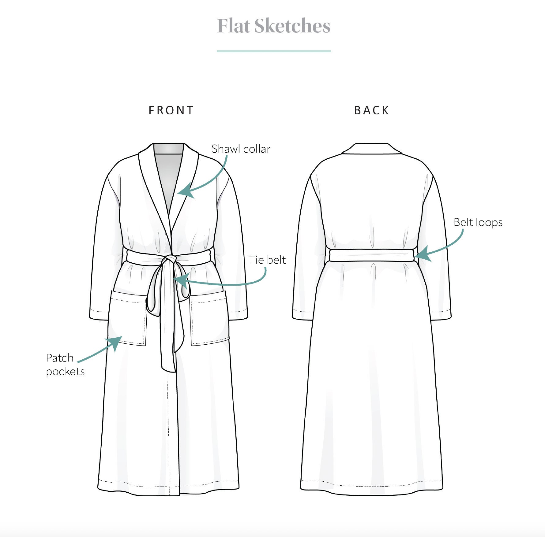 Easy Step-by-step PDF Sewing Pattern for a Mid-length Shawl Collar ...