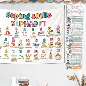 Coping Skills Alphabet Classroom Banner, Mental Health Awareness ...