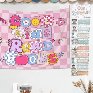 Classroom Tapestry, Cool Kids Read Books, Classroom Banner, Book Lover ...