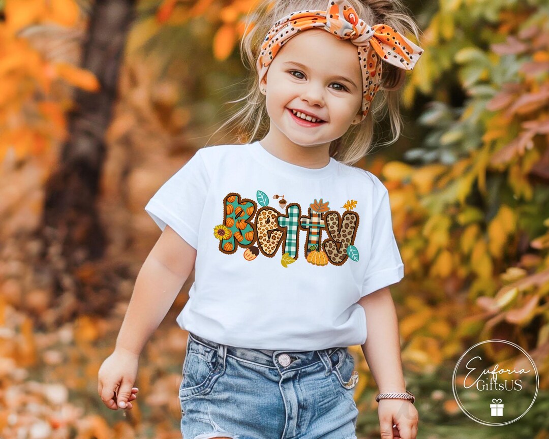 Personalized Kids Fall Shirt, Custom Fall Kids Shirt With Name, Kids ...