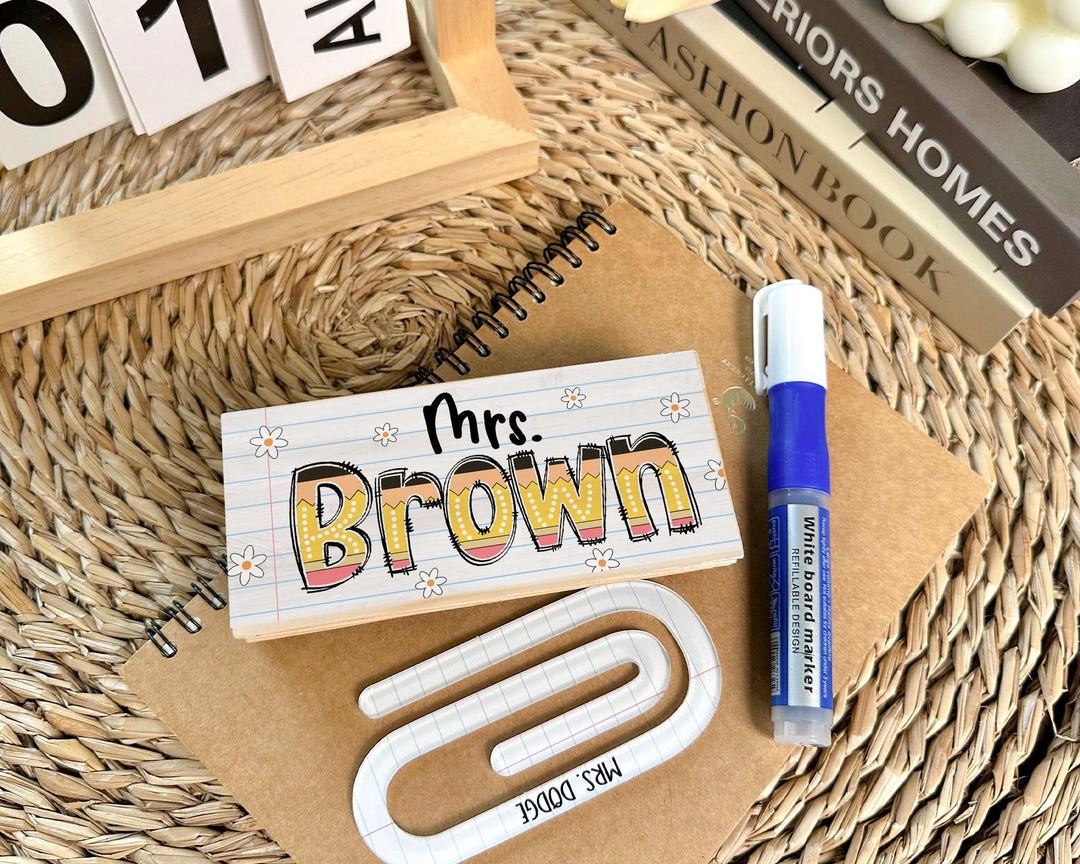 Personalized Teacher Whiteboard Eraser, Chalkboard Eraser With Name ...