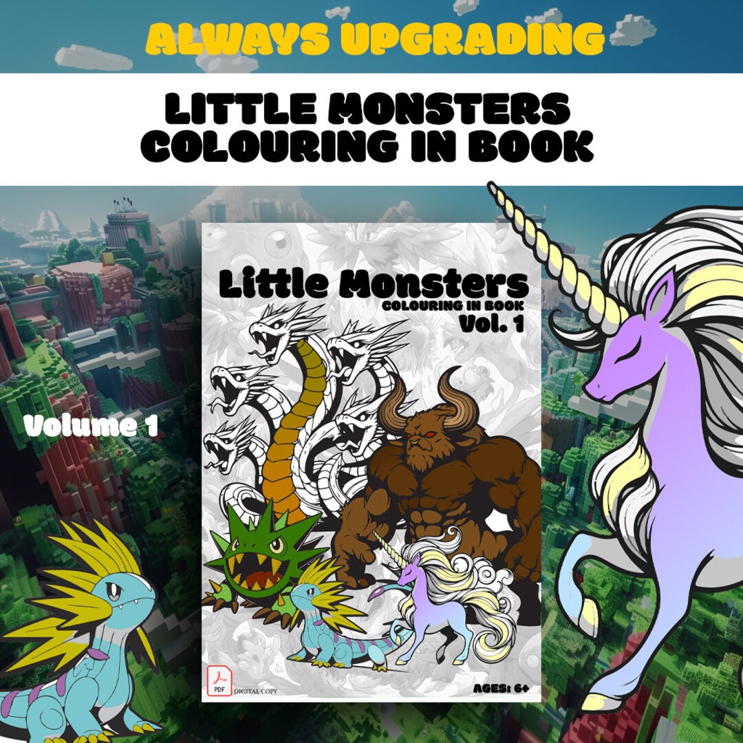 Kids Colouring Book: Little Monsters Vol. 1 - Etsy