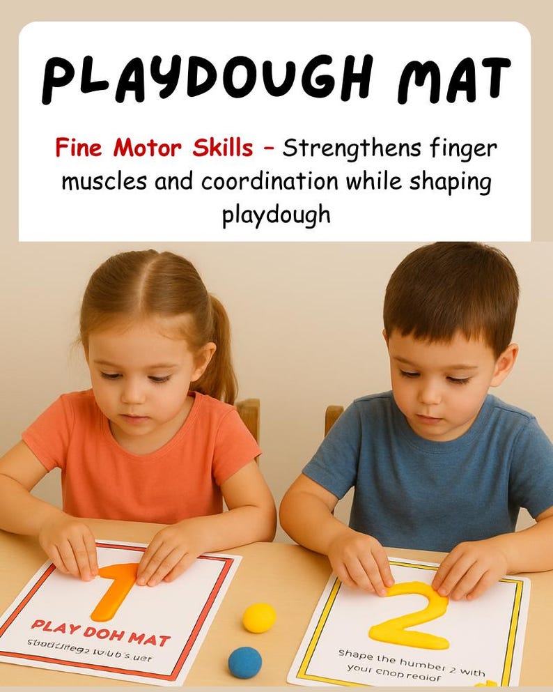 Numbers Playdough Mats | Printable Playdough Activity for Preschool ...