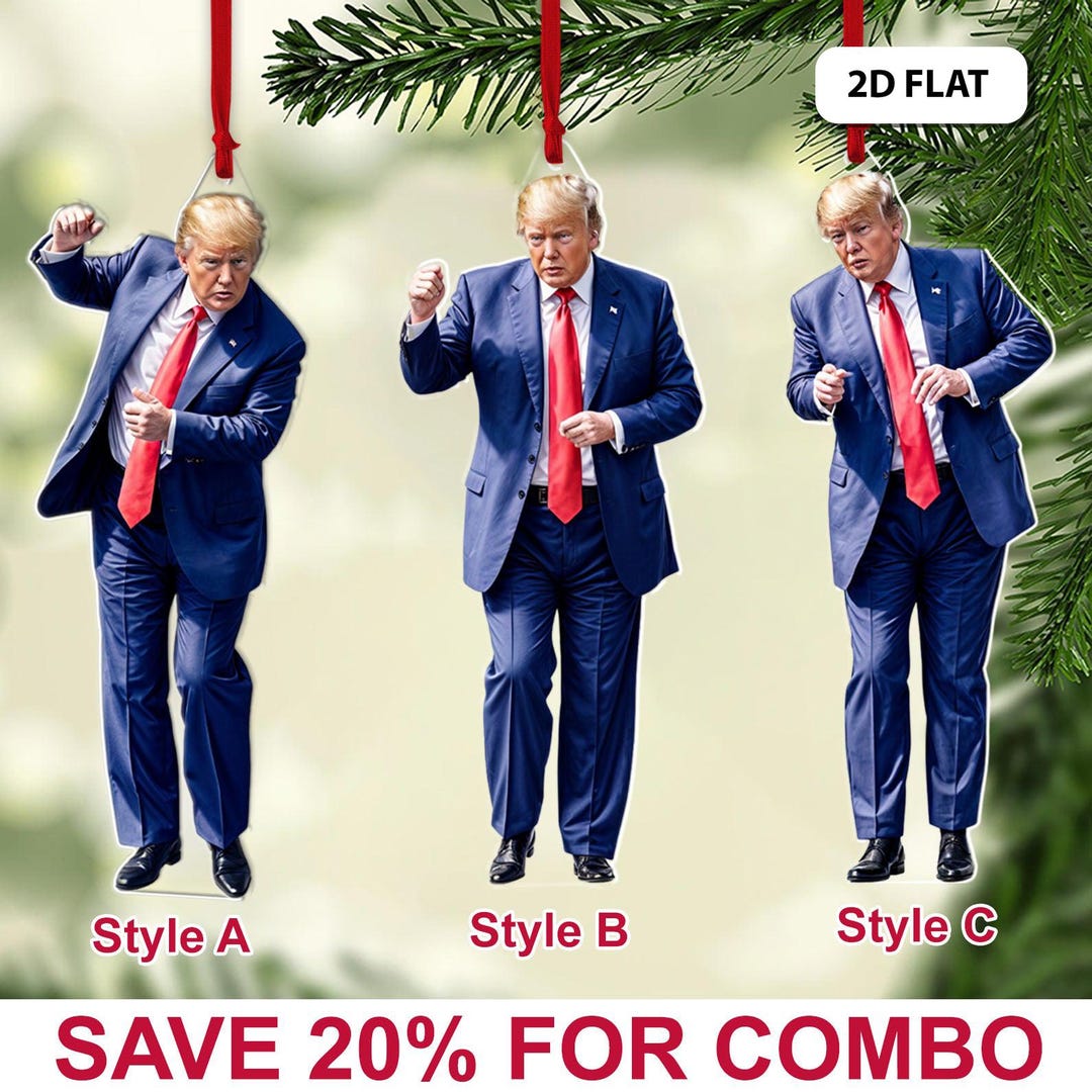 LIMITED Trump Dancing Ornament, Funny Trump Christmas Acrylic Ornament ...