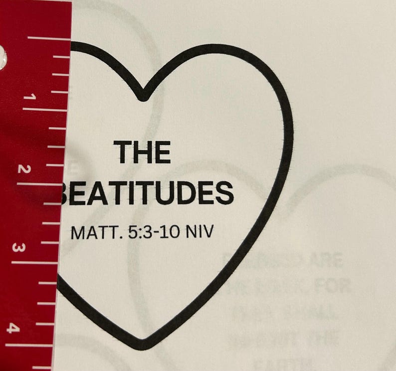 Heart Beatitudes NKJV Flashcards Digital Download Bible Study Bible ...