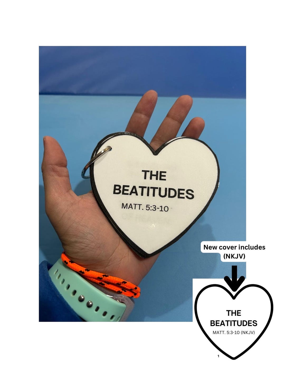 Heart Beatitudes NKJV Flashcards Digital Download Bible Study Bible ...