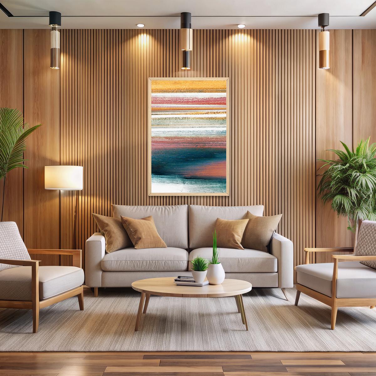 Abstract Canvas Print Colorful Modern Coastal Landscape Painting Modern Fall Home Decor - Etsy