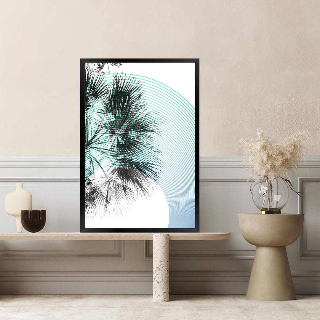 Modern Palm Tree Wall Art BOHO Coastal Canvas Print -contemporary Home ...