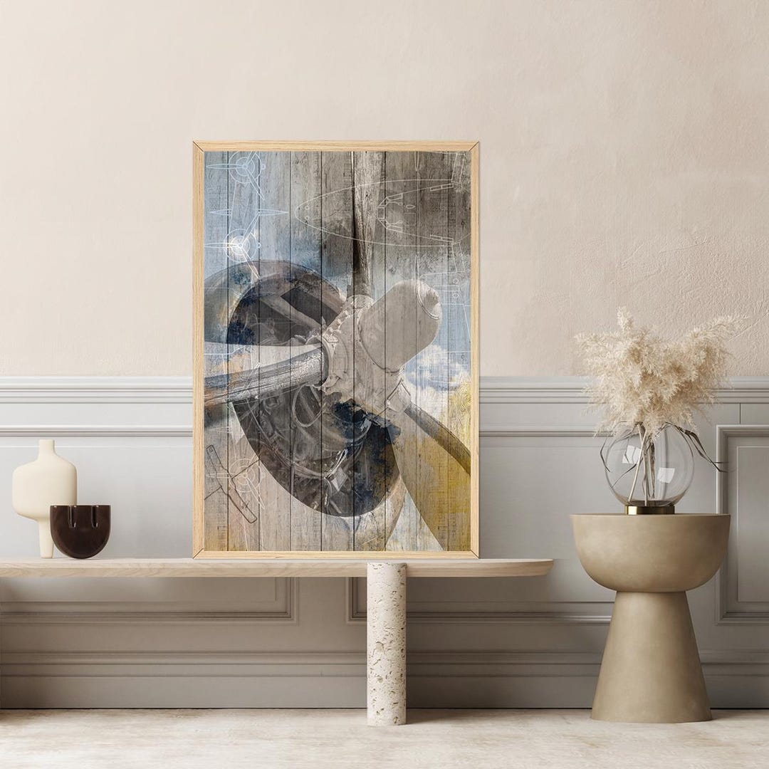 Vintage Airplane Propeller Canvas Print: Aviation Wall Art - Etsy