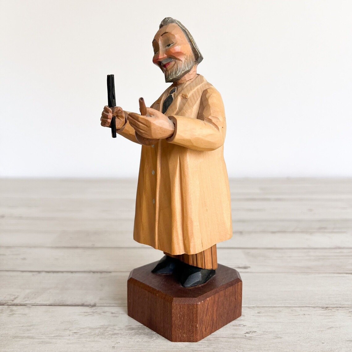 Vintage Gift, Ear Nose Throat Doctor, ENT, Carved Wood, Folk Art ...