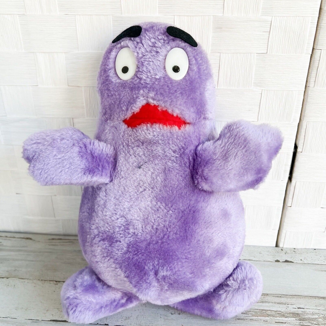 Vintage 80s Mcdonalds Grimace Plush 14 Purple Monster 1981 Toy Stuffed ...