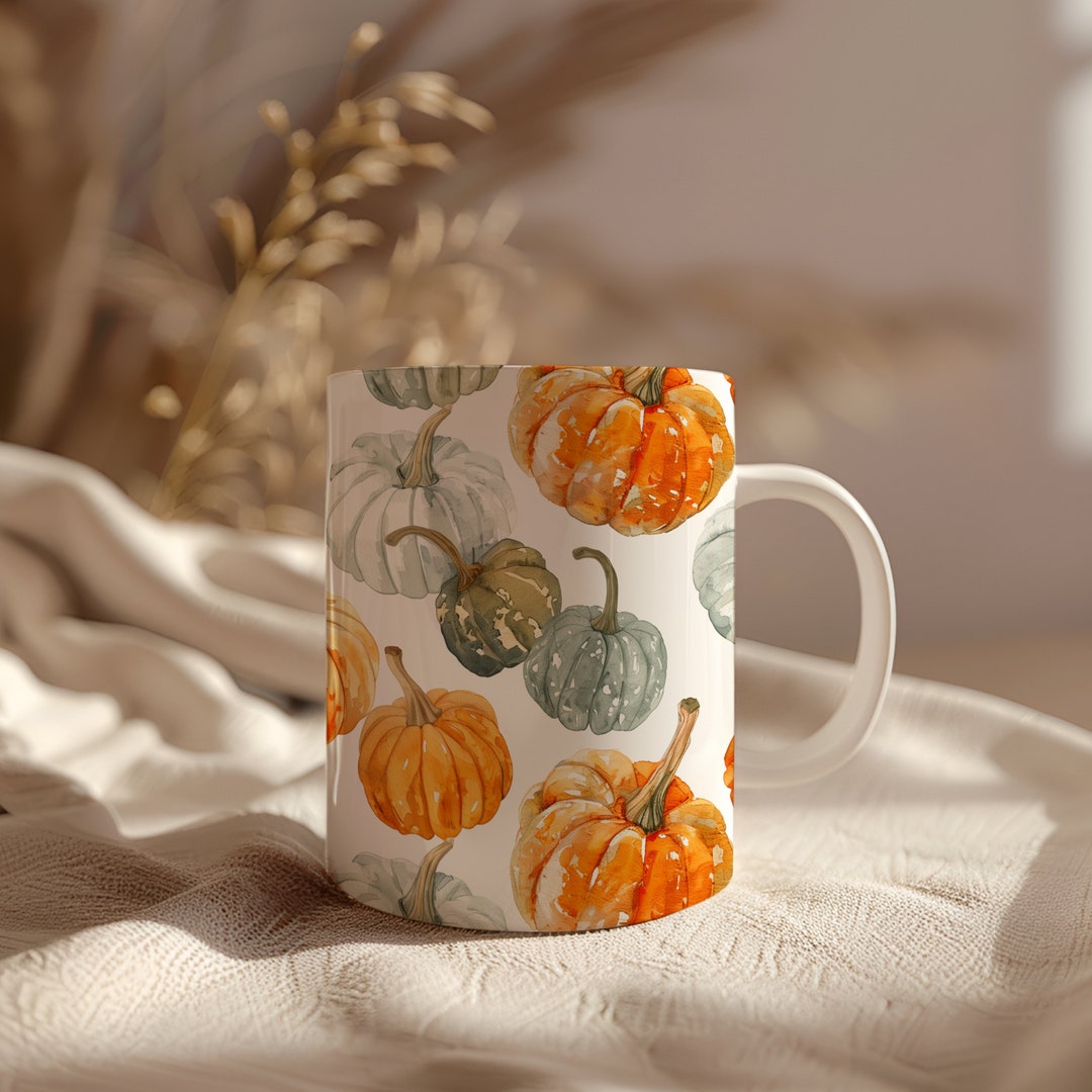 Pumpkin Mug, Fall Coffee Mugs, Coffee Mugs for Fall Season, Fun Autumn ...
