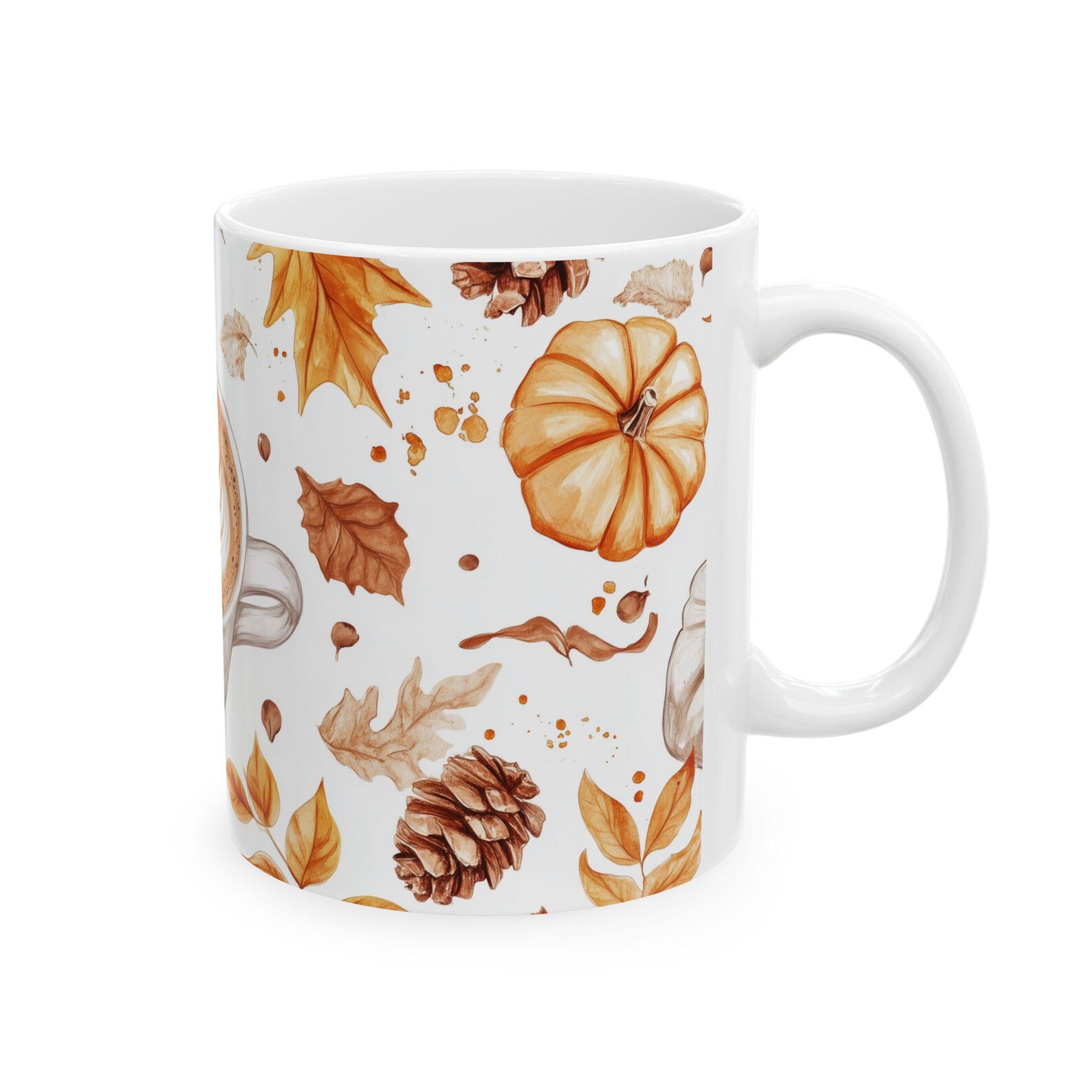 Pumpkin Mug, Fall Coffee Mugs, Coffee Mugs for Fall Season, Fun Autumn ...