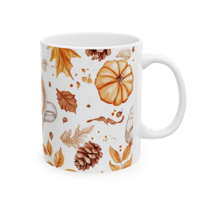 Pumpkin Mug, Fall Coffee Mugs, Coffee Mugs for Fall Season, Fun Autumn ...