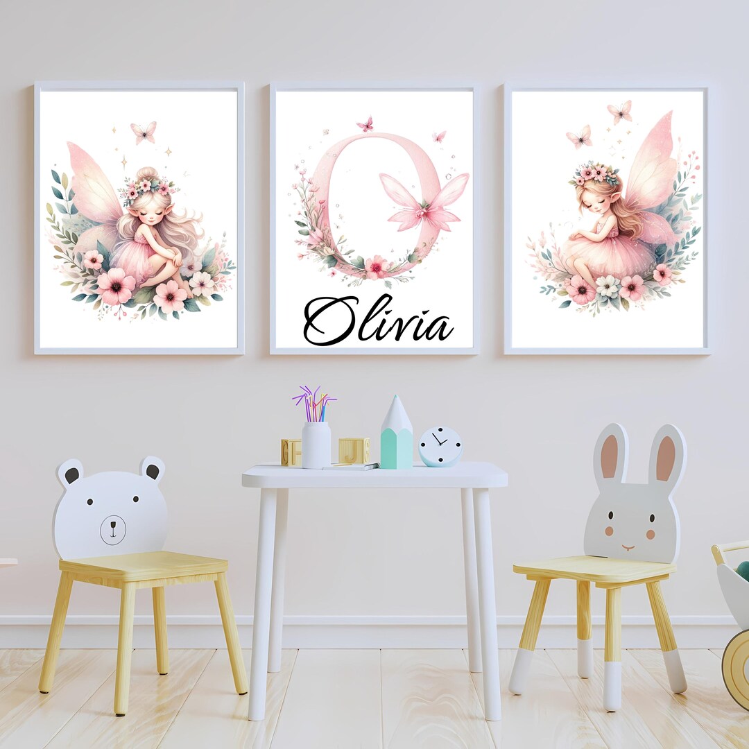 Set of 3 Fairy-themed Digital Prints - Enchanting Wall Art for Baby ...