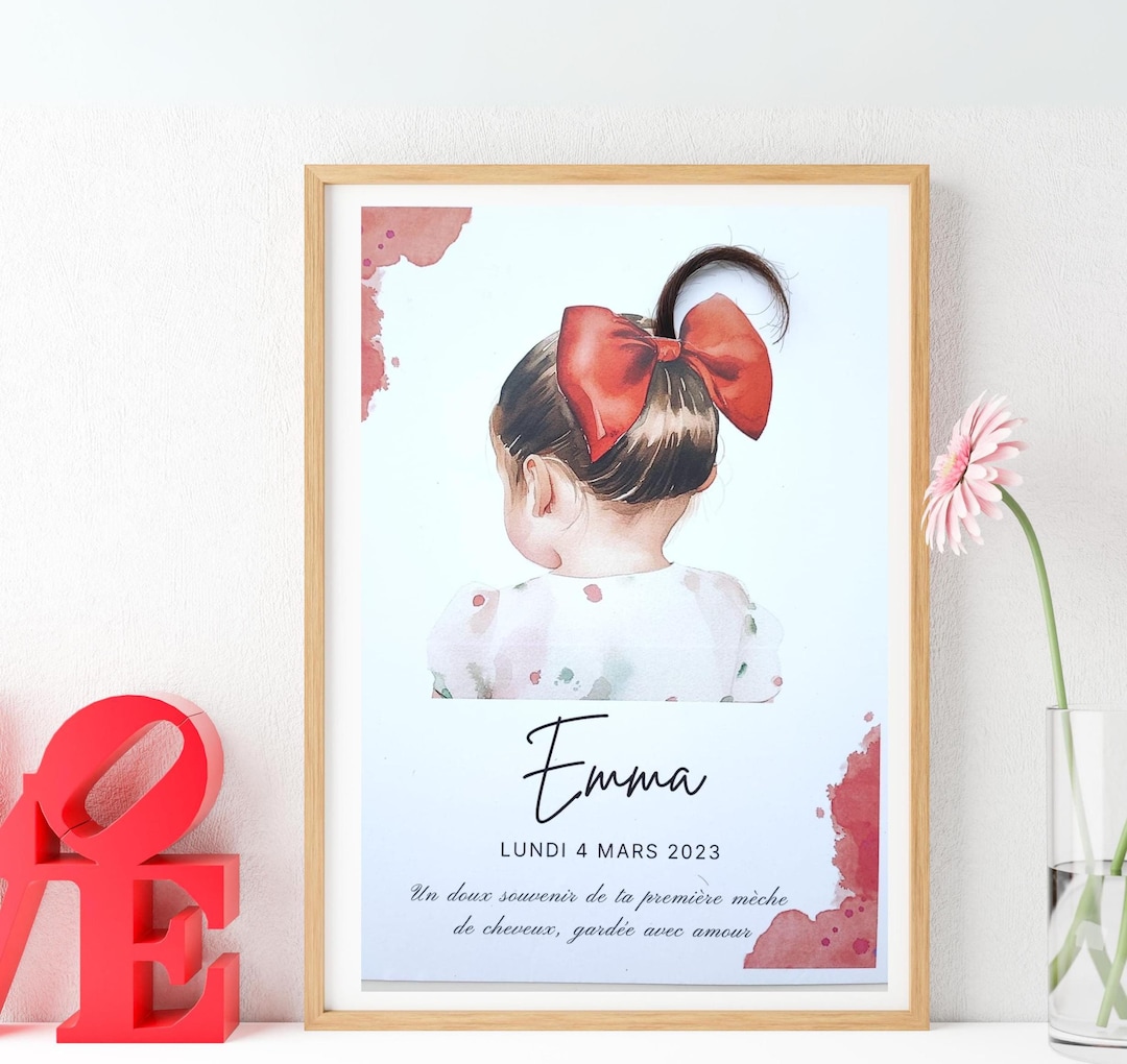 Personalized First Haircut Digital Print - Baby's First Lock Keepsake ...