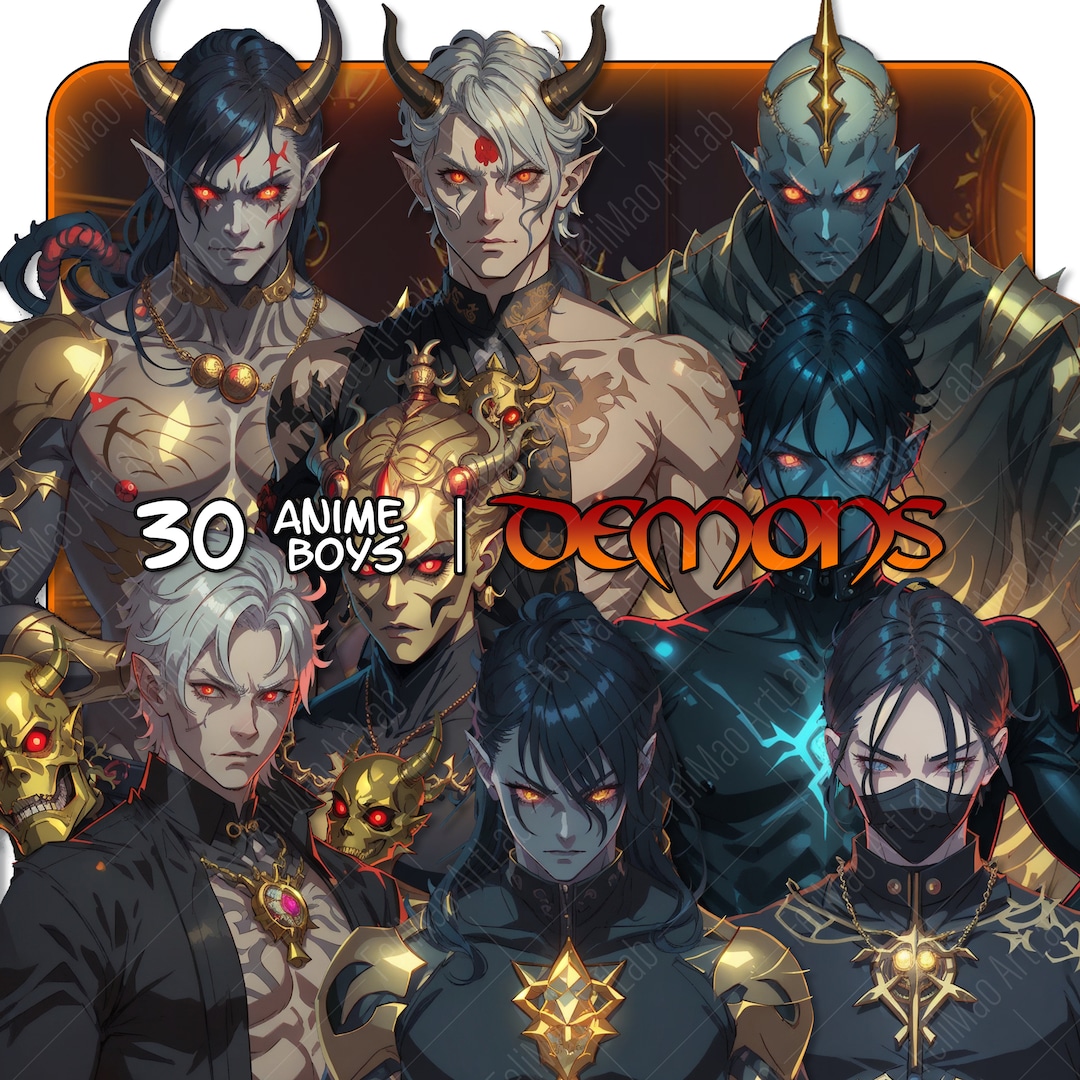 Demon Boys Vtuber Anime Character / Vtube Art Concept Design ...