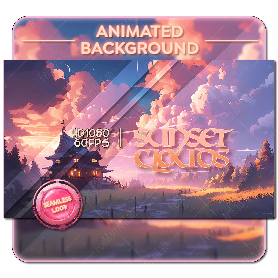 ANIMATED Stream Screen, Vtuber Background Overlay: Aesthetic Magical ...