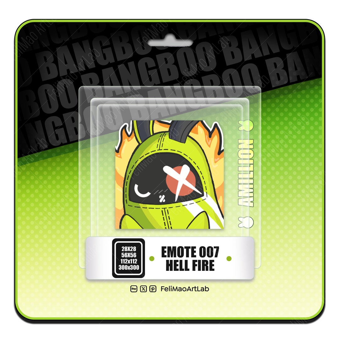 Amillion Bangboo Hell Fire Emote Twitch / Discord / Stream / Vtube ...