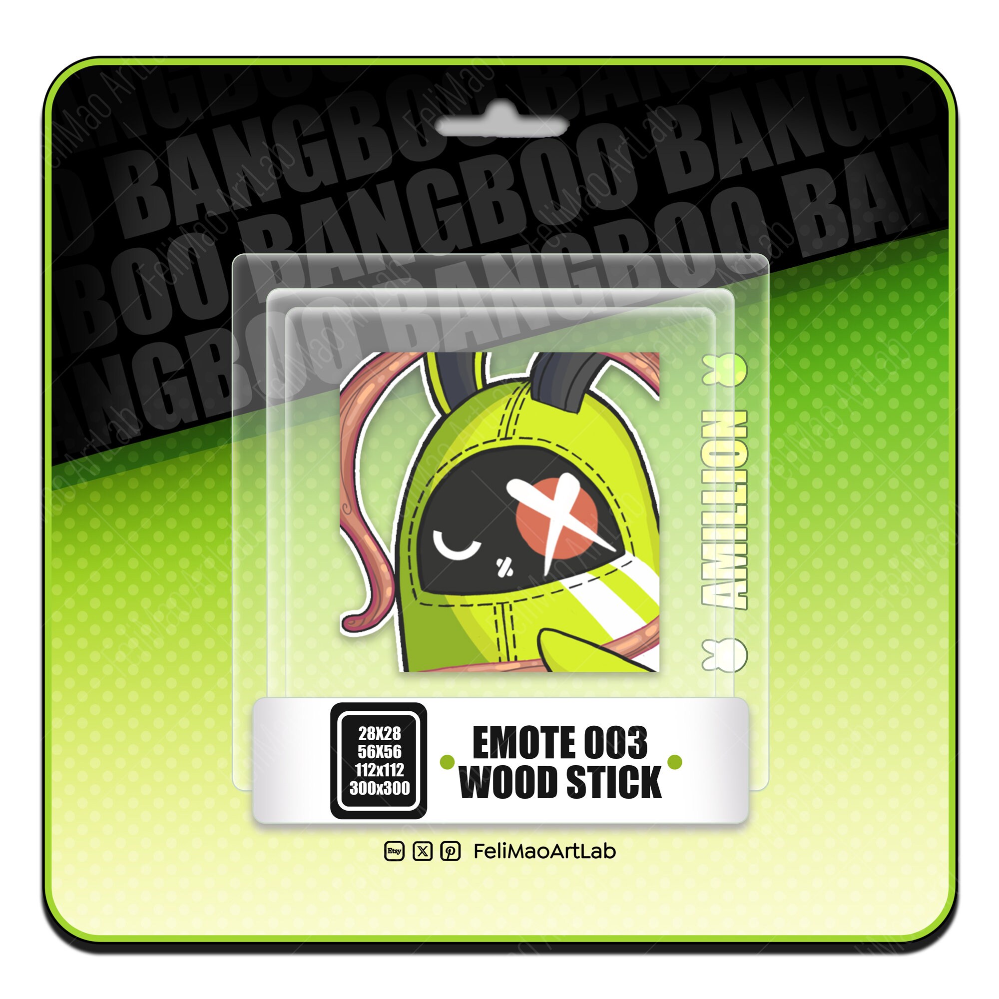 Amillion Bangboo Wood Stick Emote Twitch / Discord / Stream / Vtube ...