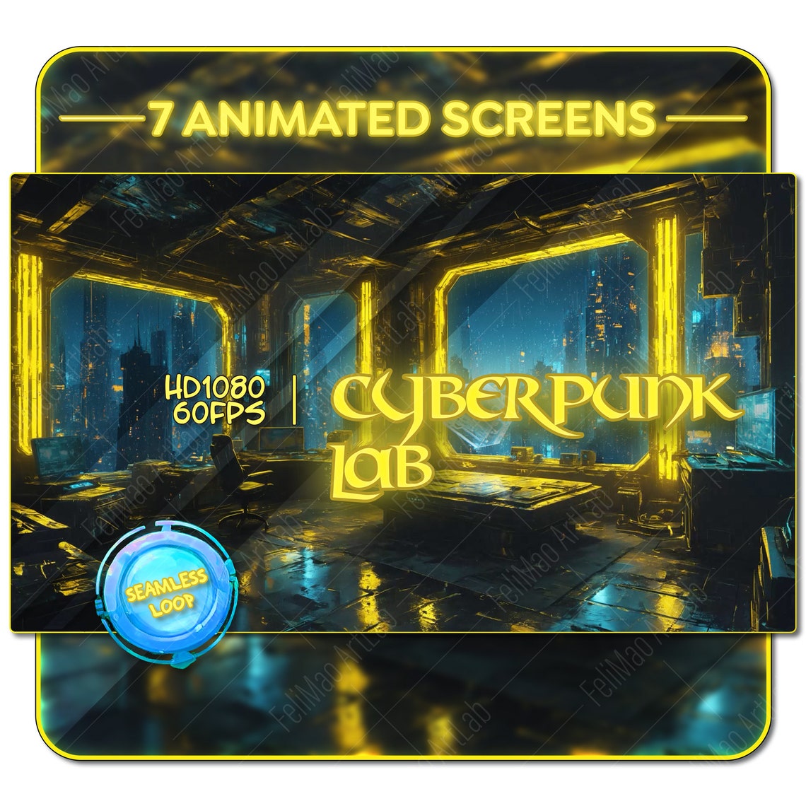 7 ANIMATED Stream Screens, Vtuber Background Overlay: Aesthetic ...