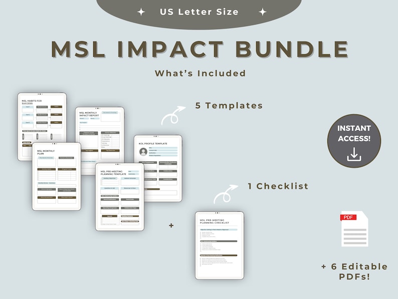 Medical Science Liaison Impact Bundle, MSL Medical Affairs Templates ...