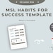 Medical Science Liaison Habits for Success Template, Editable PDF, MSL ...