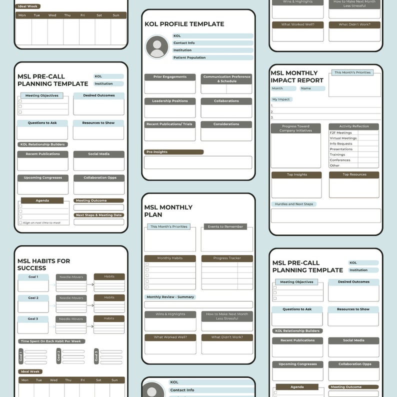 Medical Science Liaison Impact Bundle, MSL Medical Affairs Templates ...