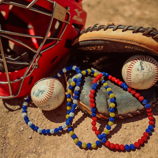Baseball Beaded Necklace - Etsy