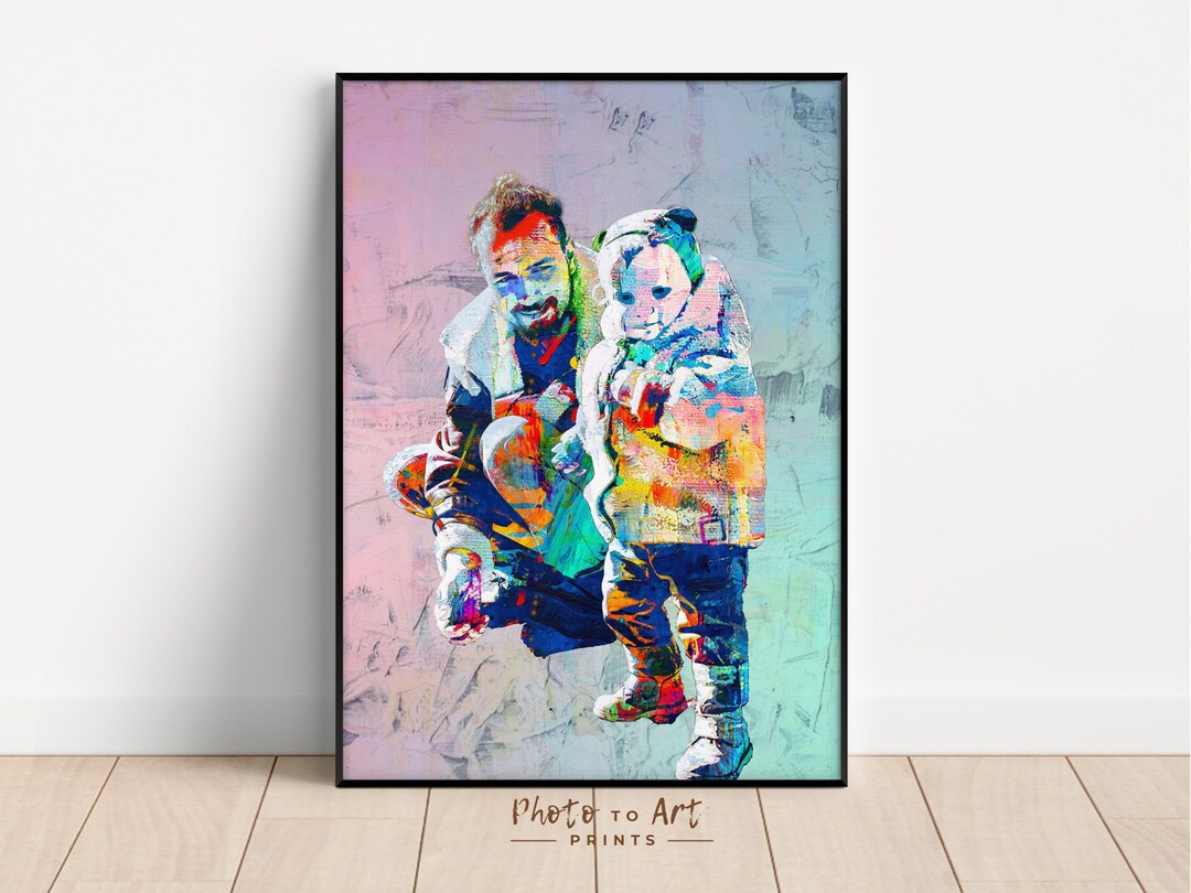 Custom Abstract Family Portrait From Photo : Personalized Gift for ...