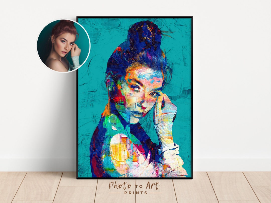 Custom Abstract Painting From Photo, Turn Photo Into Art, Personalized ...