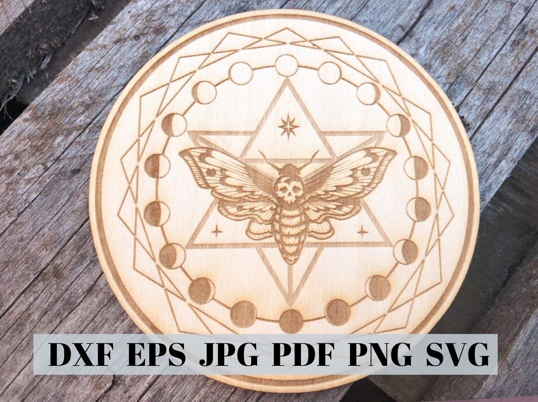 Altar Tile Svg, Moth Svg Bundle, Hawkmoth Svg, Boho Svg, Witch Svg ...
