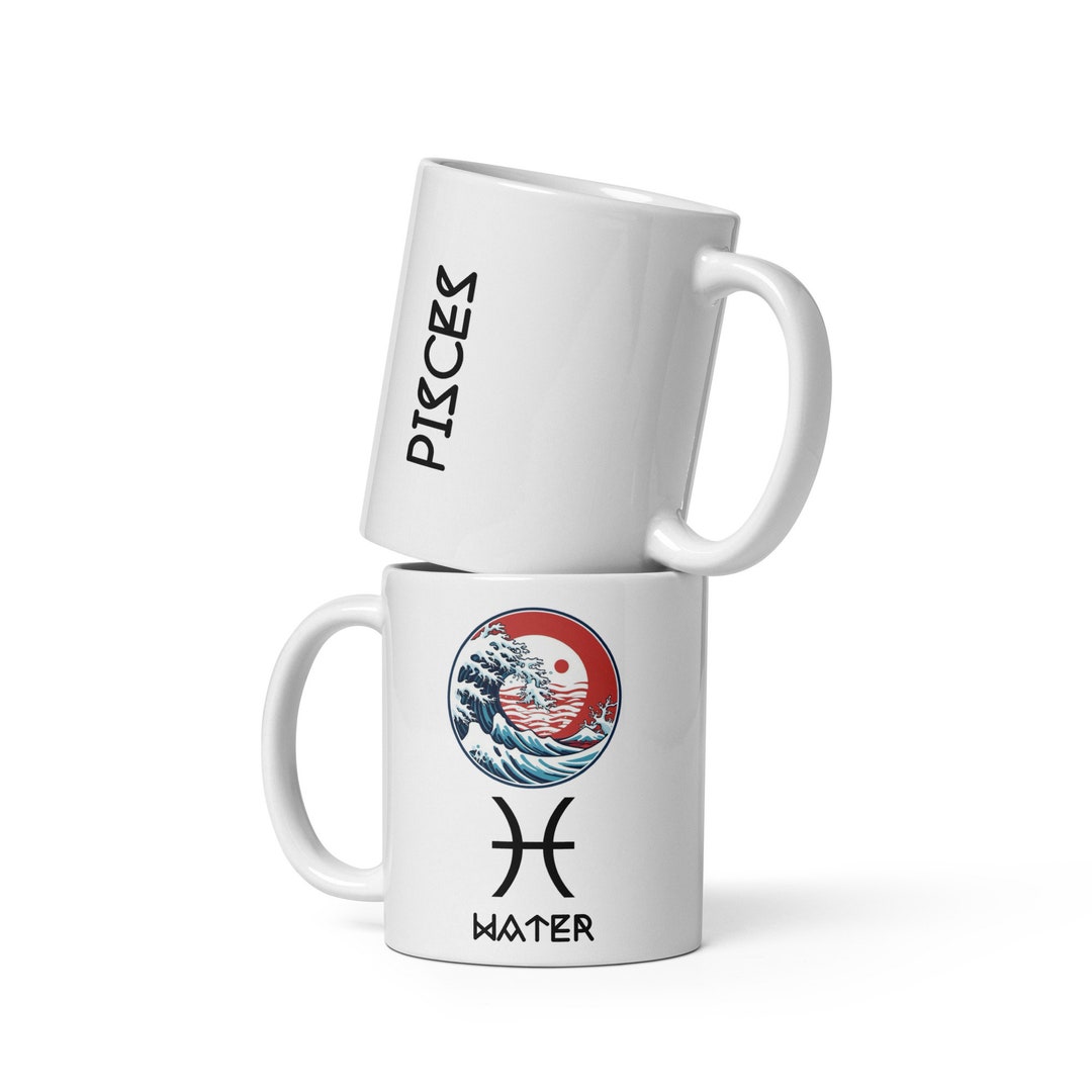 Pisces Water Element Zodiac/horoscope White Glossy Mug - Etsy