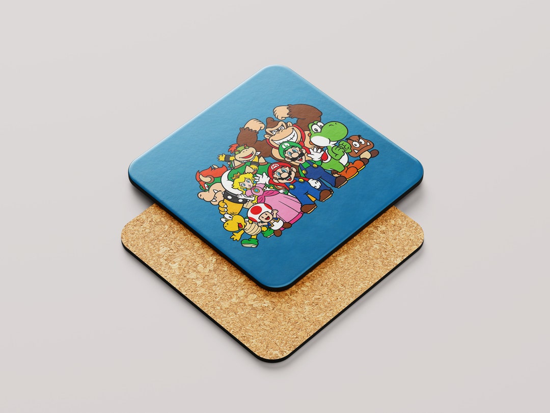 Nintendo Mario, Luigi, Donkey Kong, Toad & Friends Coaster - Etsy