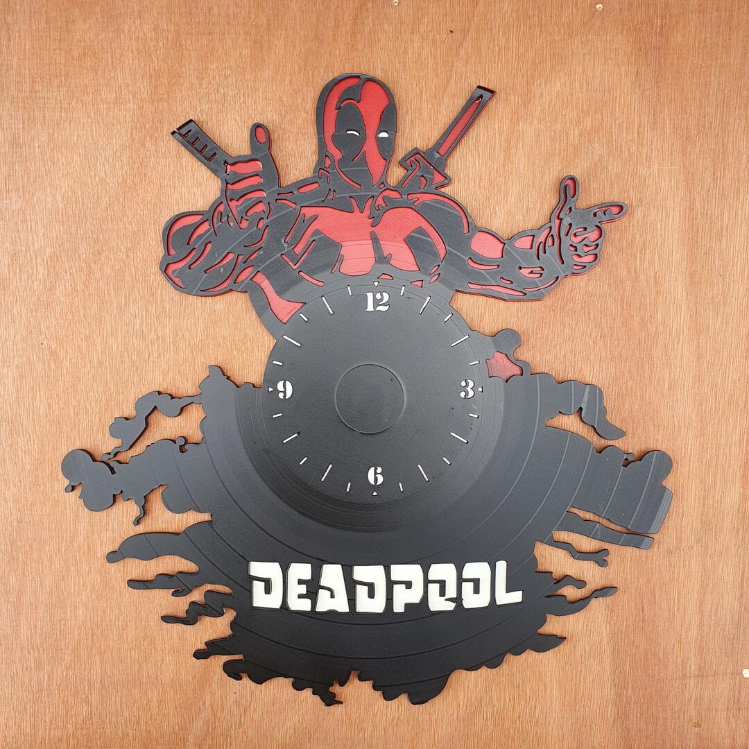 Deadpool Laser Cut Vinyl Clock - Etsy